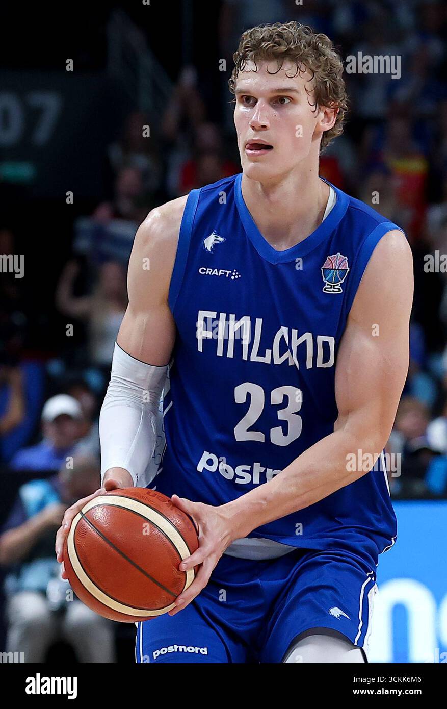 Finalnd's Lauri Markkanen during FIBA Eurobasket 2025 semi-final basketball match between ...