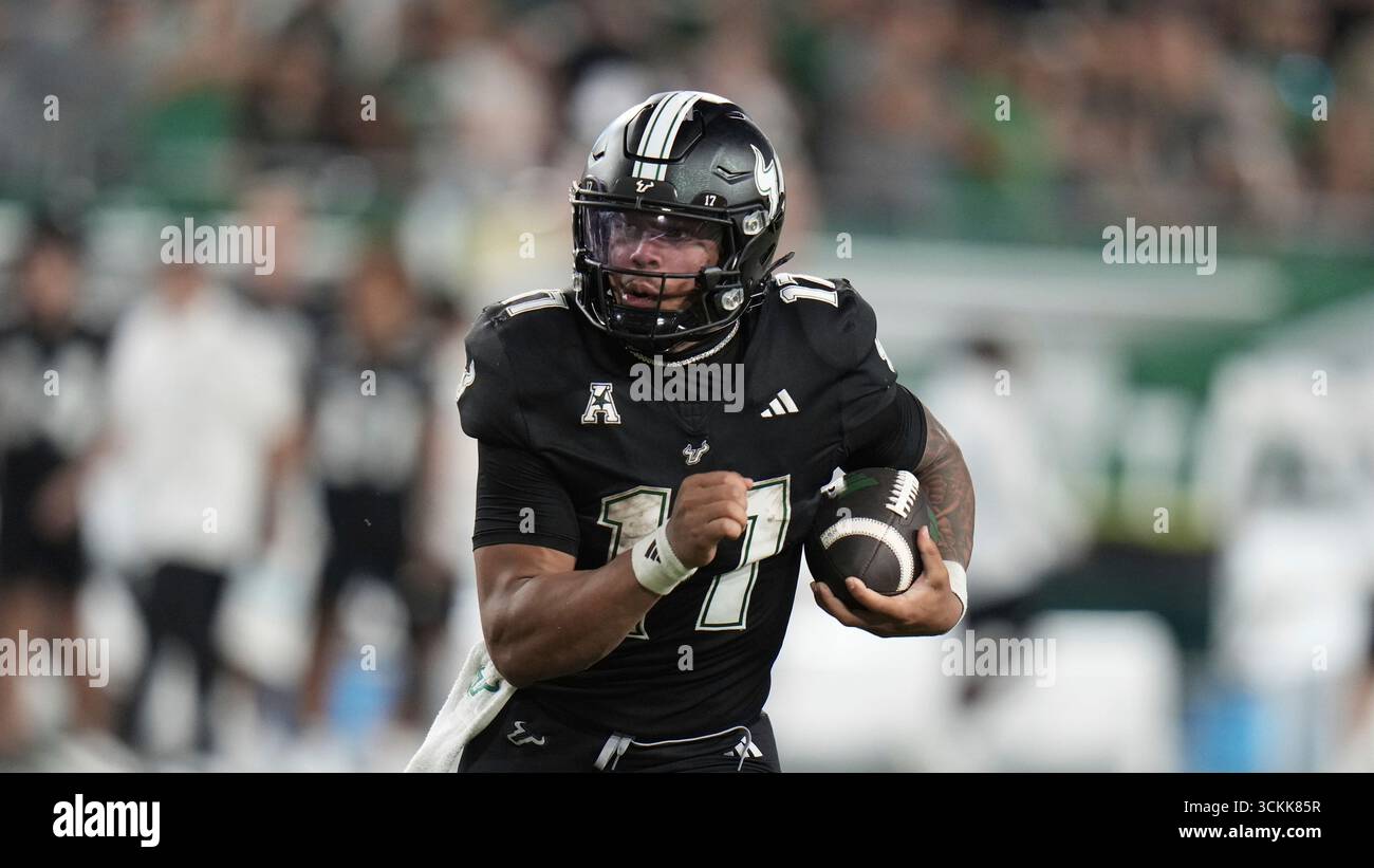 South Florida quarterback Byrum Brown against Boise State during the ...