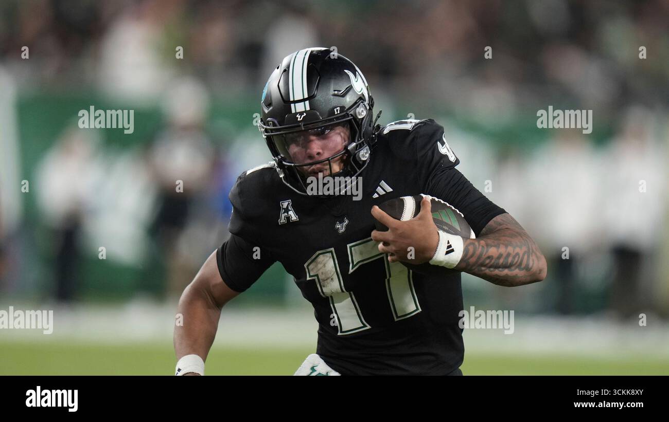 South Florida quarterback Byrum Brown against Boise State during the ...