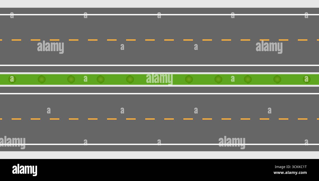 Aerial view traffic on long Stock Vector Images - Alamy