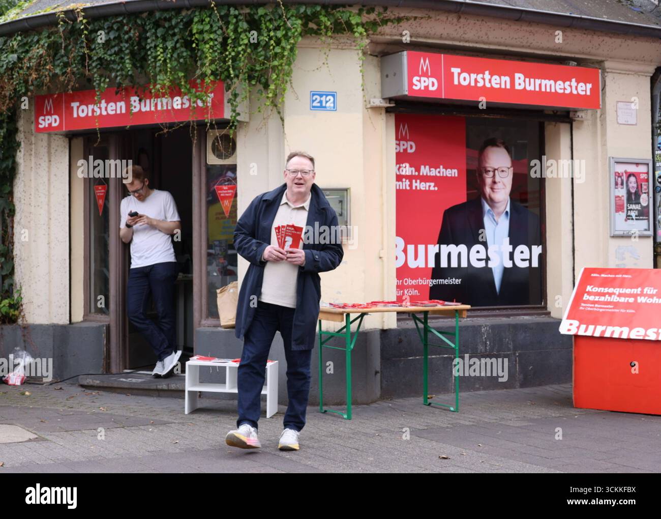 Torsten Burmester SPD 12.09.2025, Germany, NRW,Koeln, Kommunalwahlkampf ...