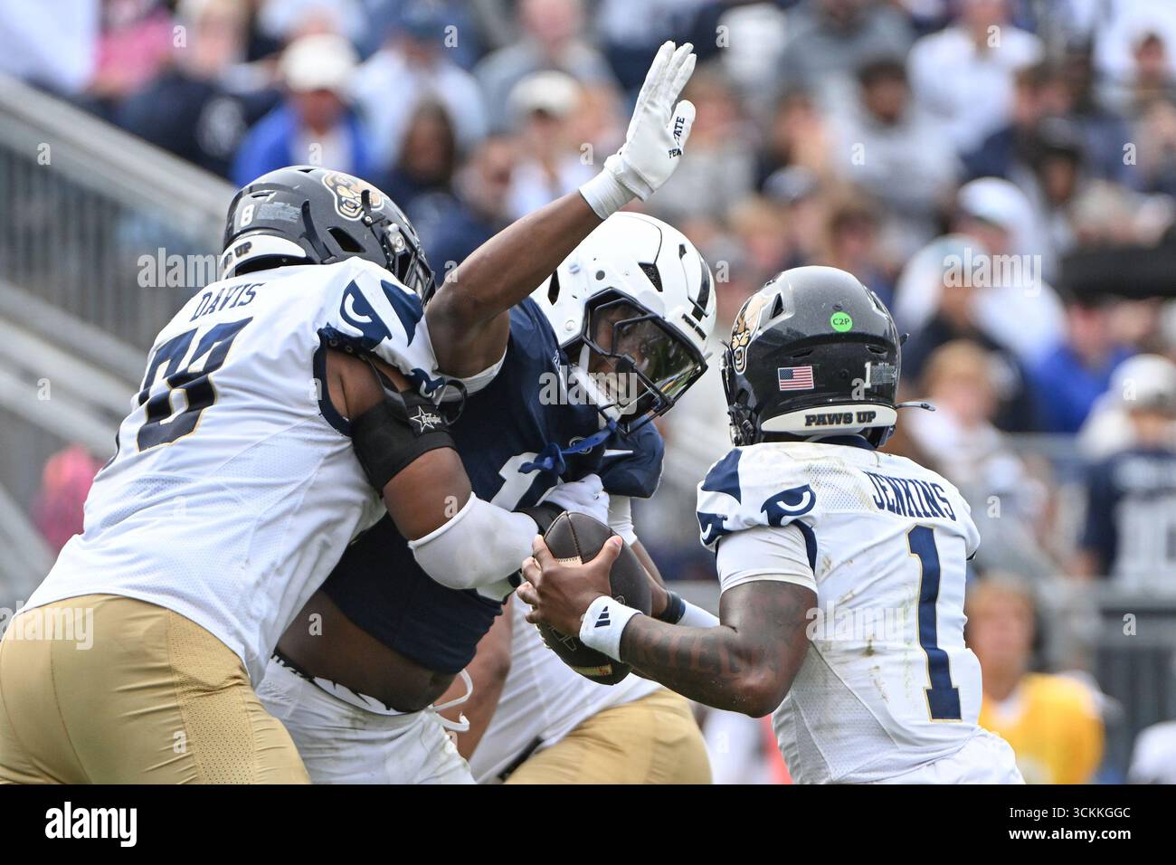 Penn State defensive end Chaz Coleman (19) pressures Florida ...