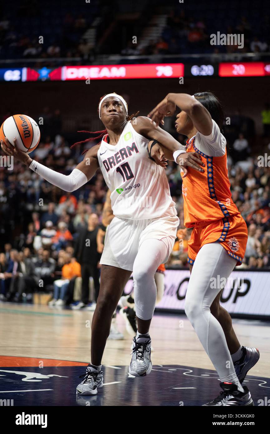UNCASVILLE, CT - SEPTEMBER 10: Atlanta Dream guard Rhyne Howard (10 ...