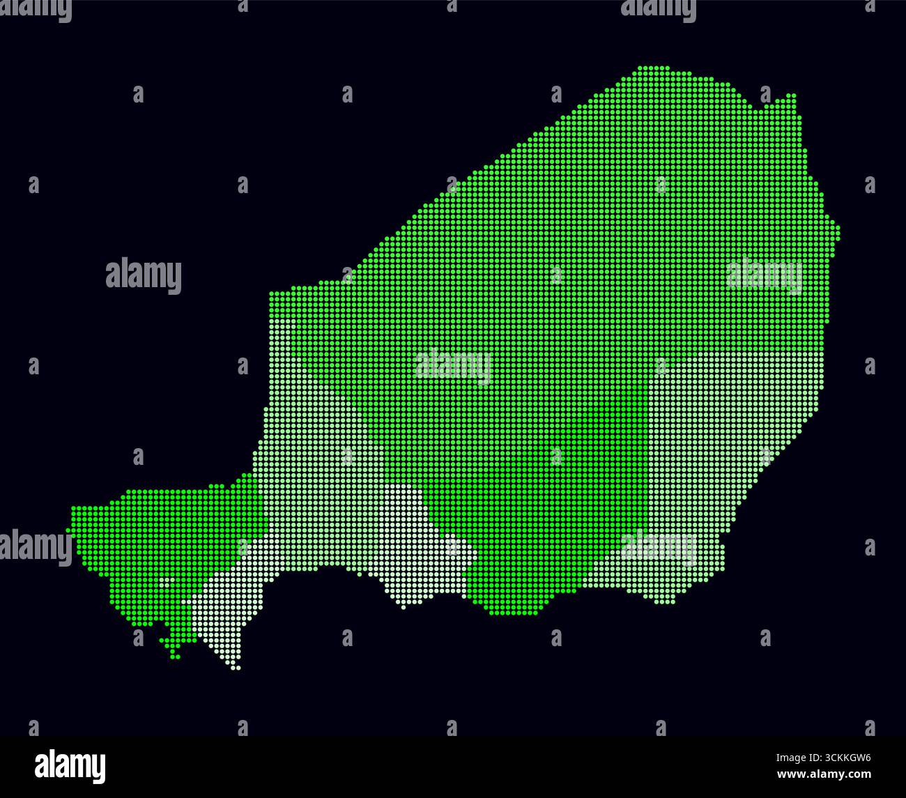 Niger dotted map digital hi-res stock photography and images - Alamy