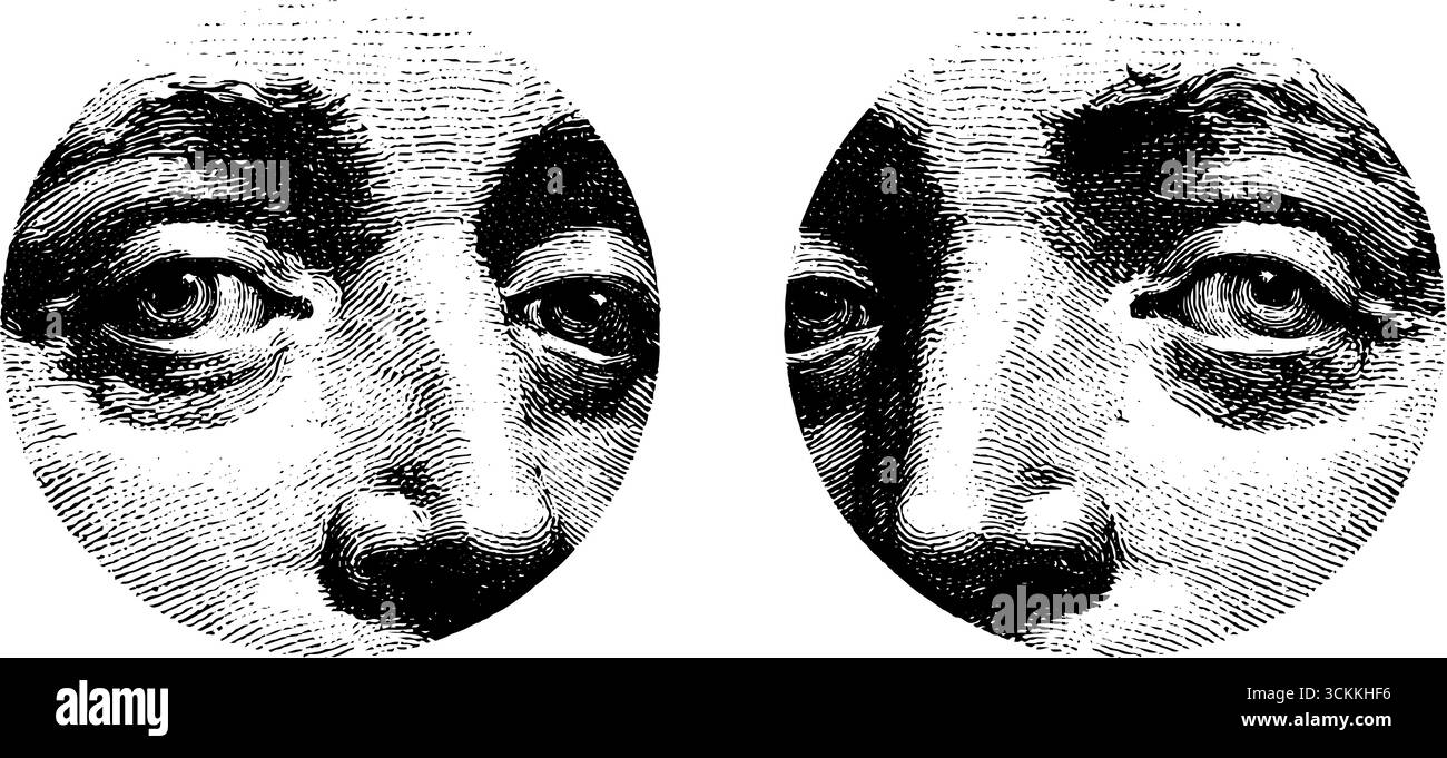 Doppelganger mirror Stock Vector Images - Alamy