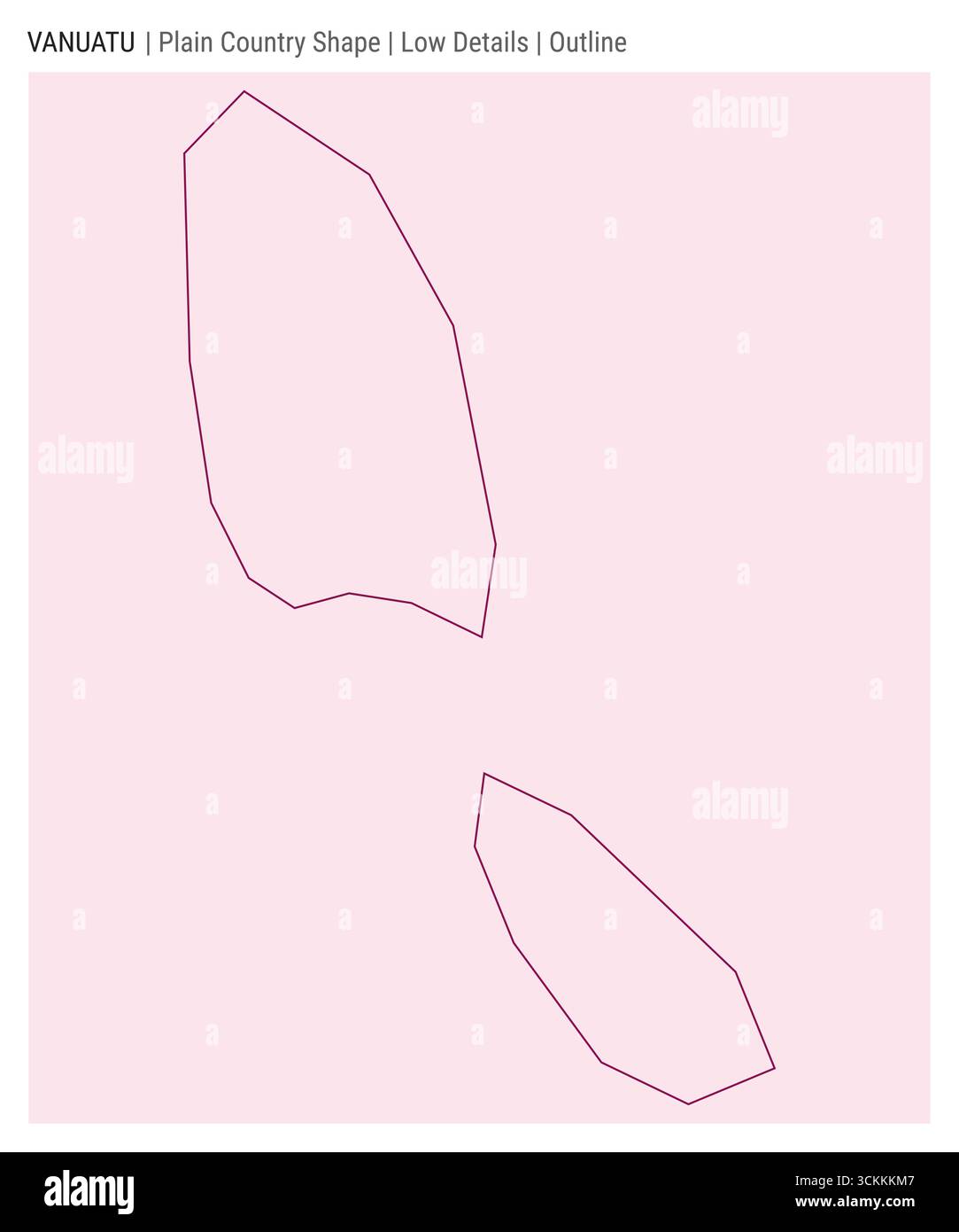 Vanuatu plain country map. Low details. Outline style. Shape of Vanuatu ...