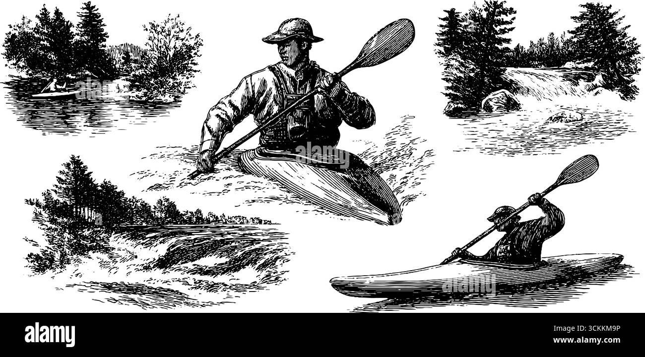 Scenic paddling Stock Vector Images - Alamy