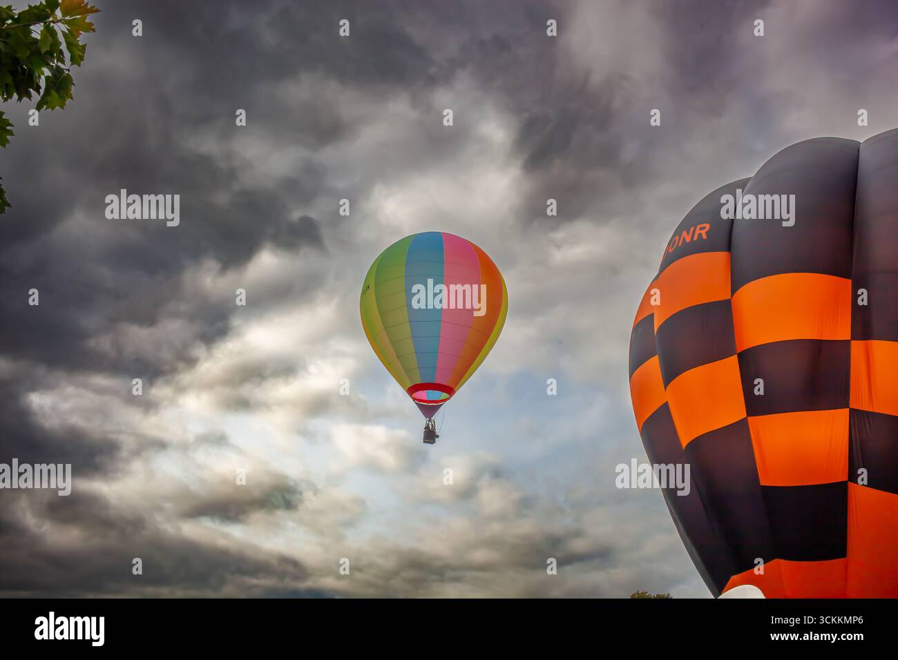 Hot Air Balloon flying through the clouds August 2025, strathaven ...