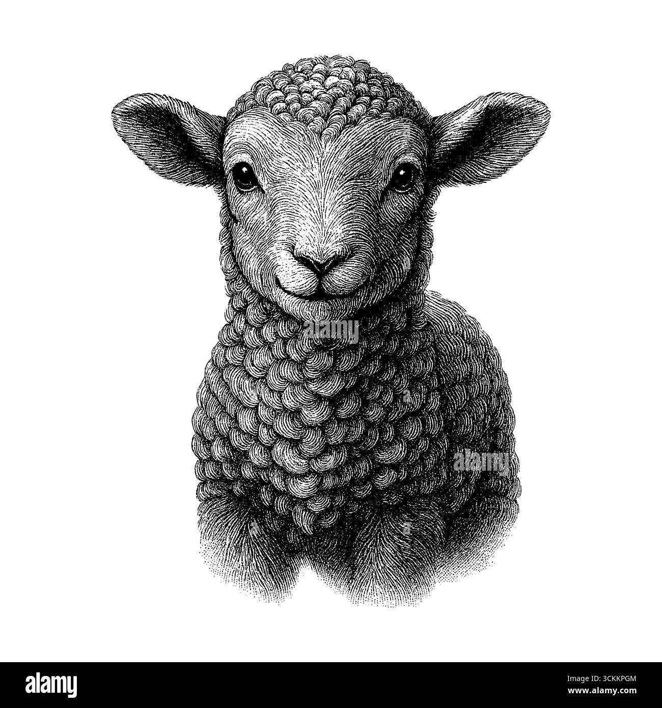 Christ painting lamb Stock Vector Images - Alamy