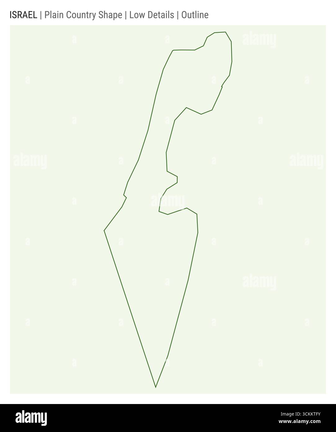 Israel plain country map. Low details. Outline style. Shape of Israel ...