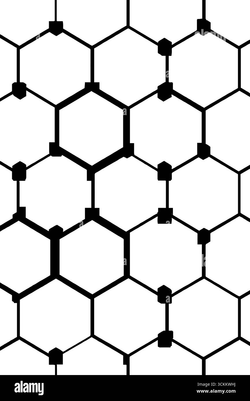 Geometric abstract hexagon pattern with grid overlay for modern design ...