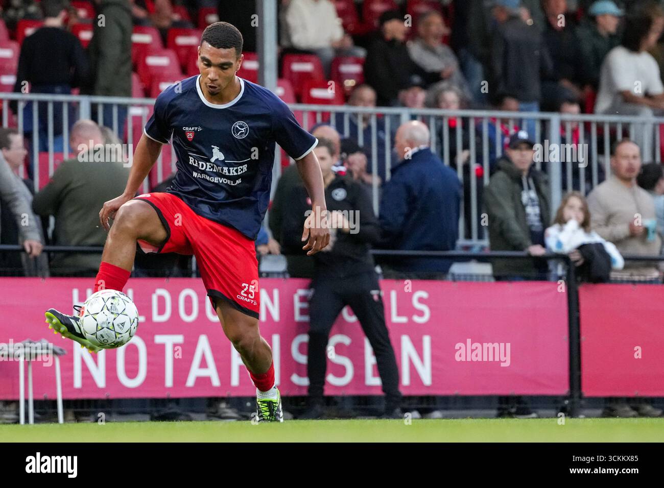 ALMERE, NETHERLANDS - SEPTEMBER 12: Amoah Sam of Almere City FC warms ...