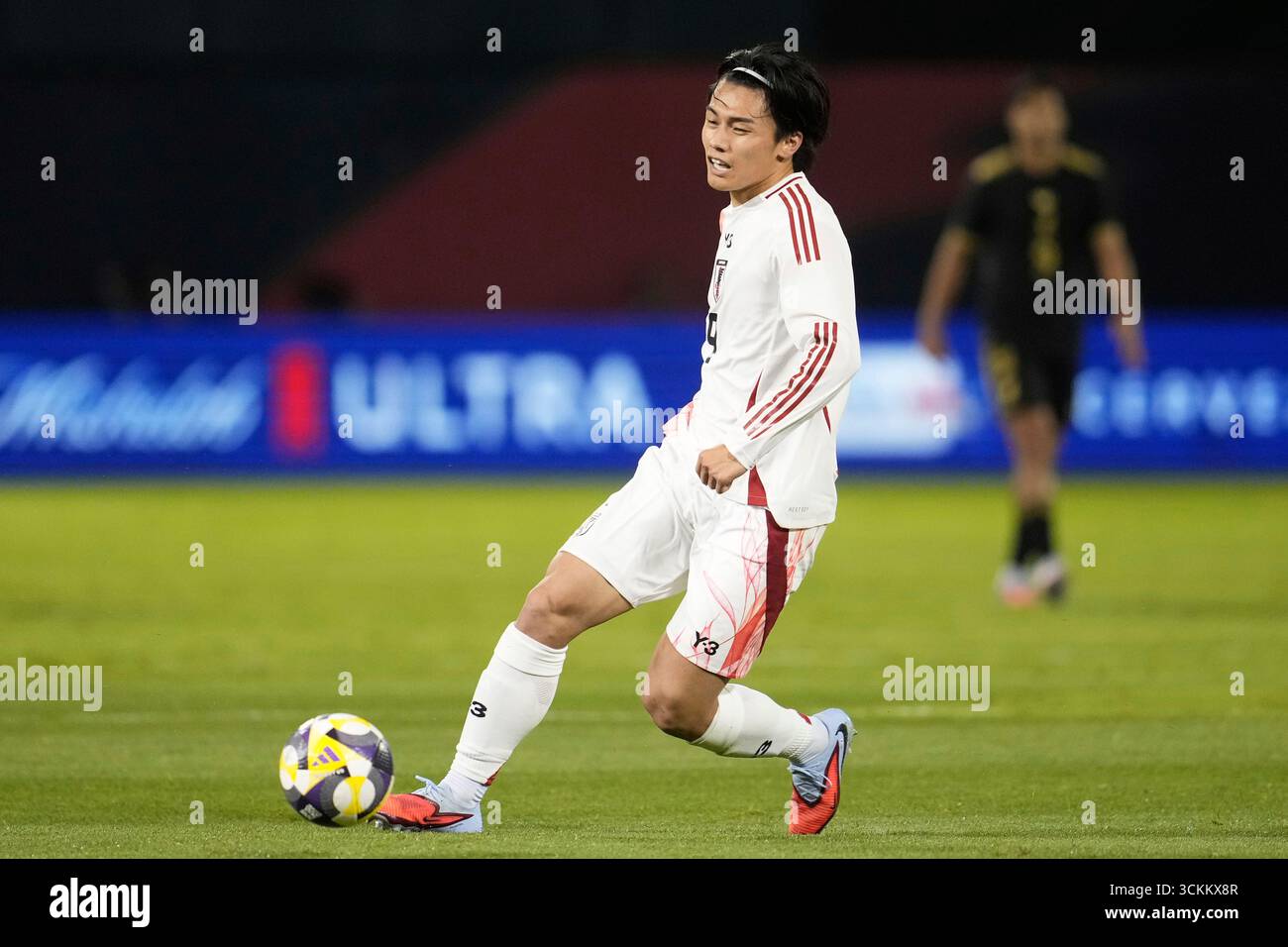Japan's Ayase Ueda during an international friendly soccer game against ...