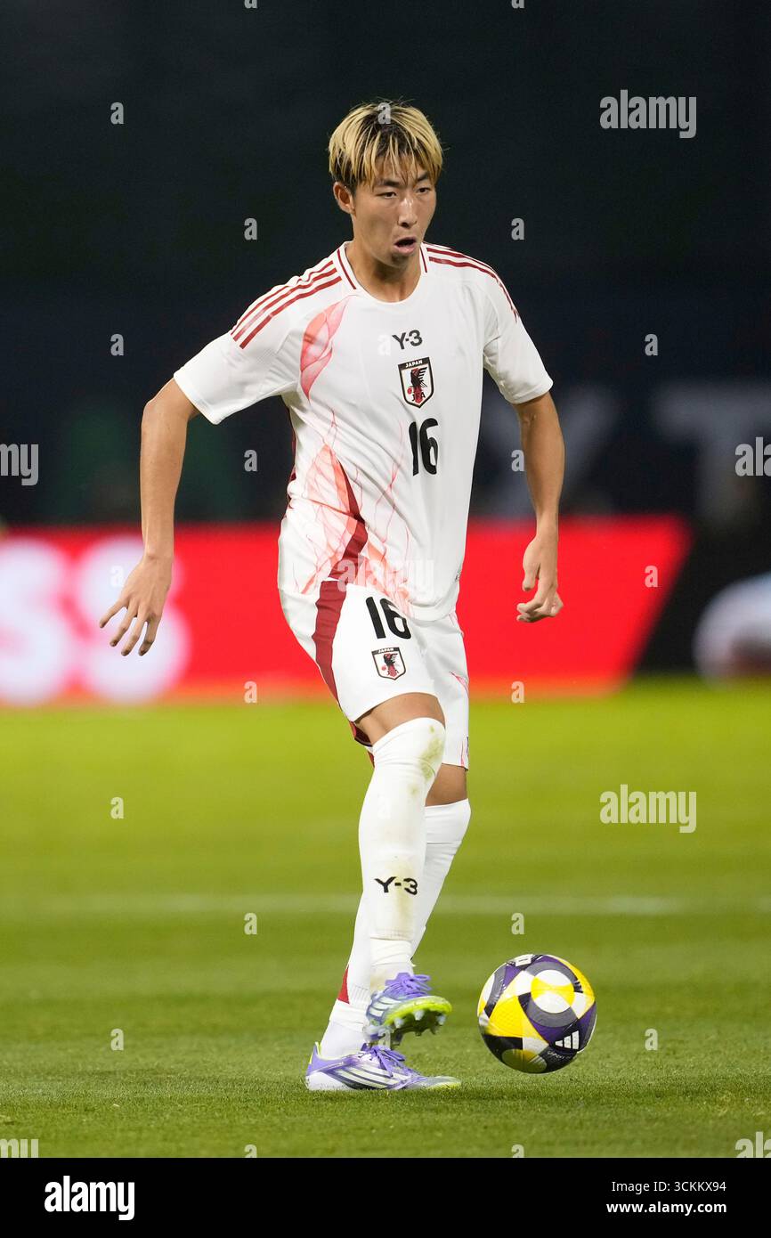 Japan's Hiroki Sekine during an international friendly soccer game ...