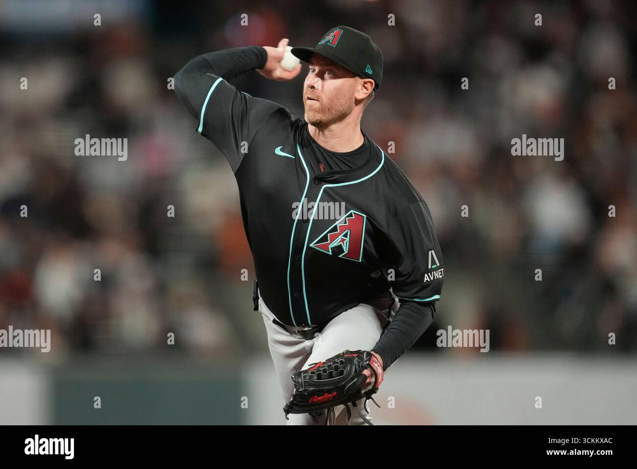 Arizona Diamondbacks pitcher Anthony DeSclafani during a baseball game against the San Francisco ...