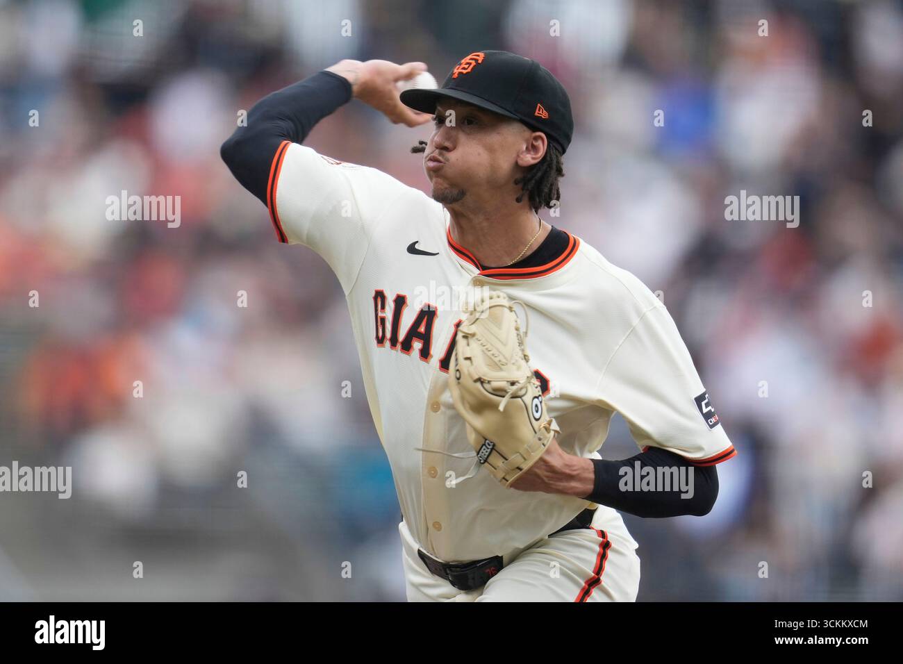 San Francisco Giants pitcher Spencer Bivens against the Arizona ...