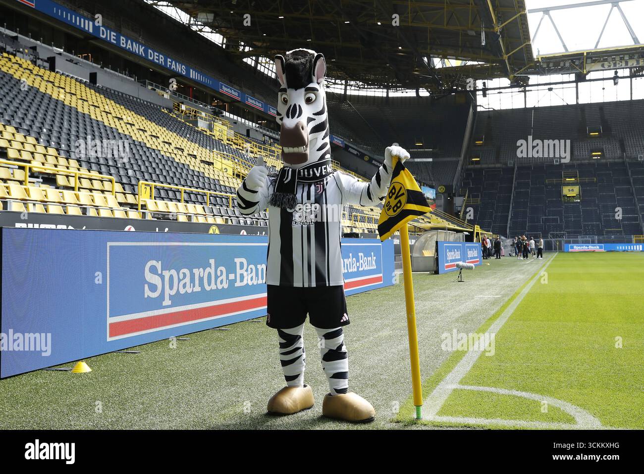 DORTMUND - Juventus mascot Jay the Zebra during a friendly match ...