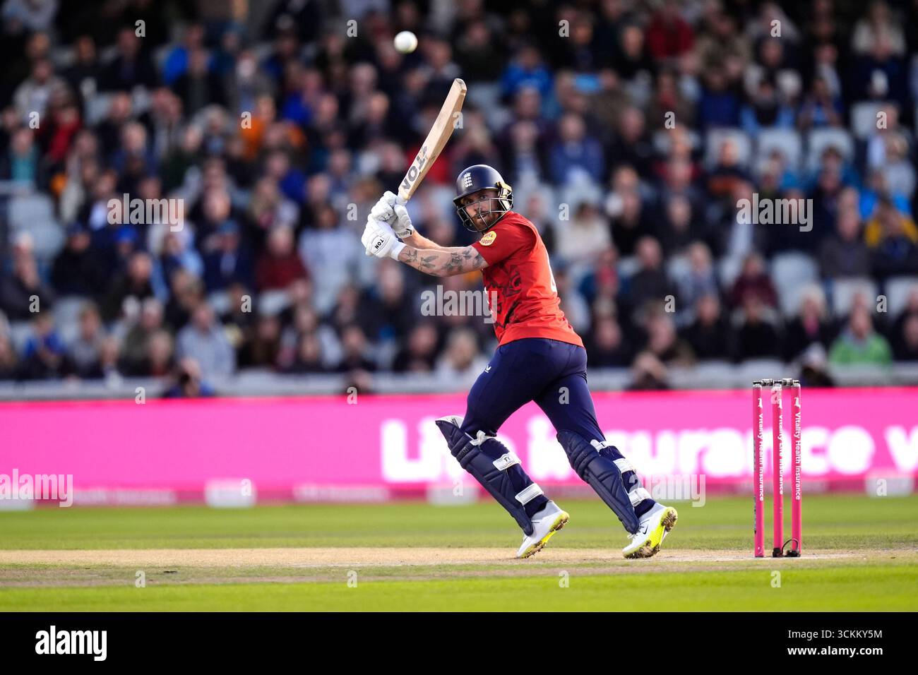 England's Phil Salt in action during the second International T20 Match ...