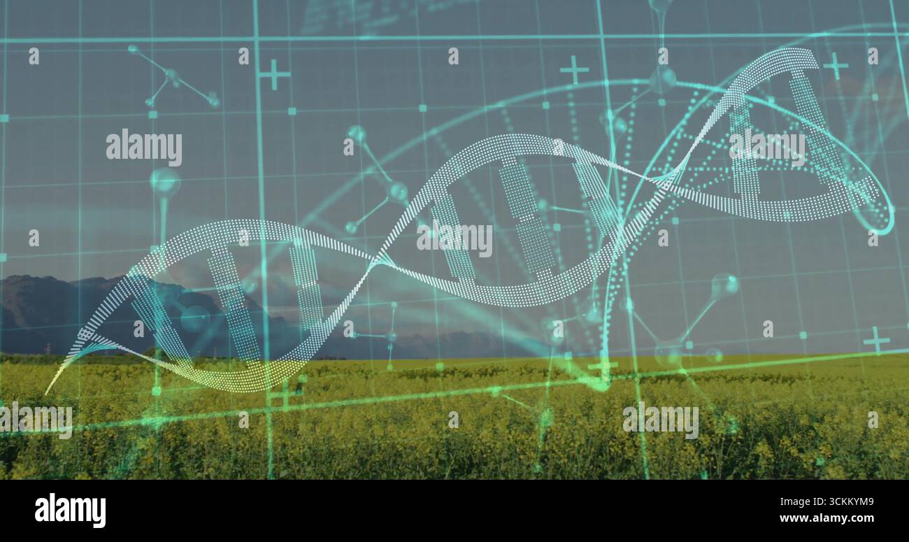 Floating dna helix spanning hi-res stock photography and images - Alamy