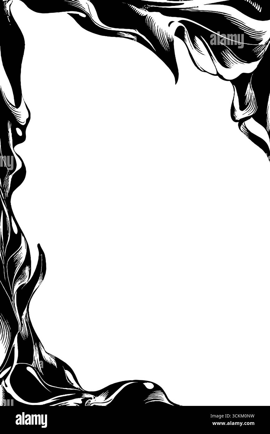 Asymmetrical border Black and White Stock Photos & Images - Alamy