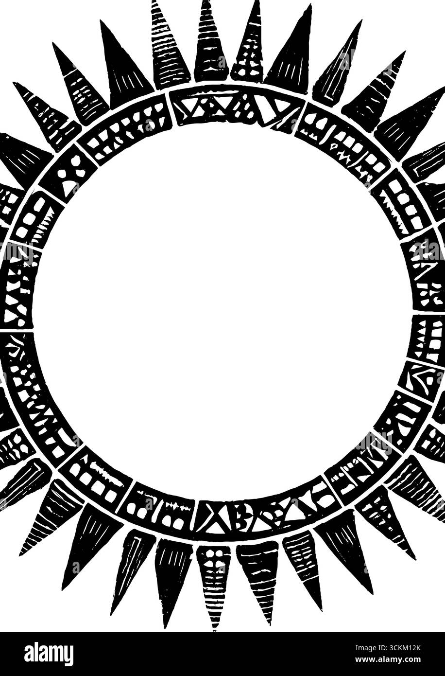 Stylized sunburst motif hi-res stock photography and images - Alamy