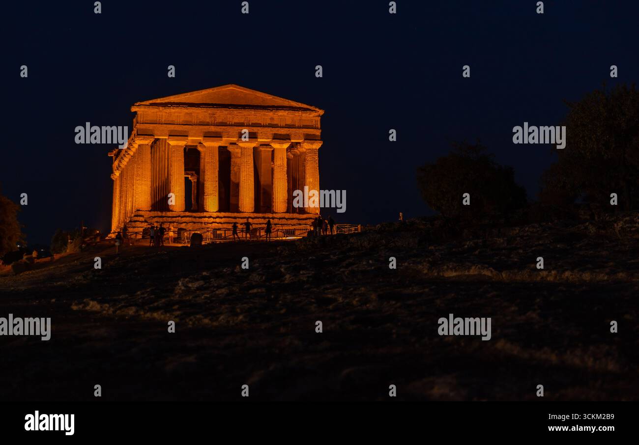 Sicily, Italy: August 9, 2024: The famous Temple of Concordia in the ...