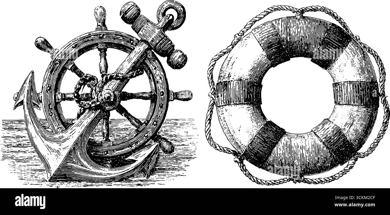 Naval exploration engraving Stock Vector Images - Alamy