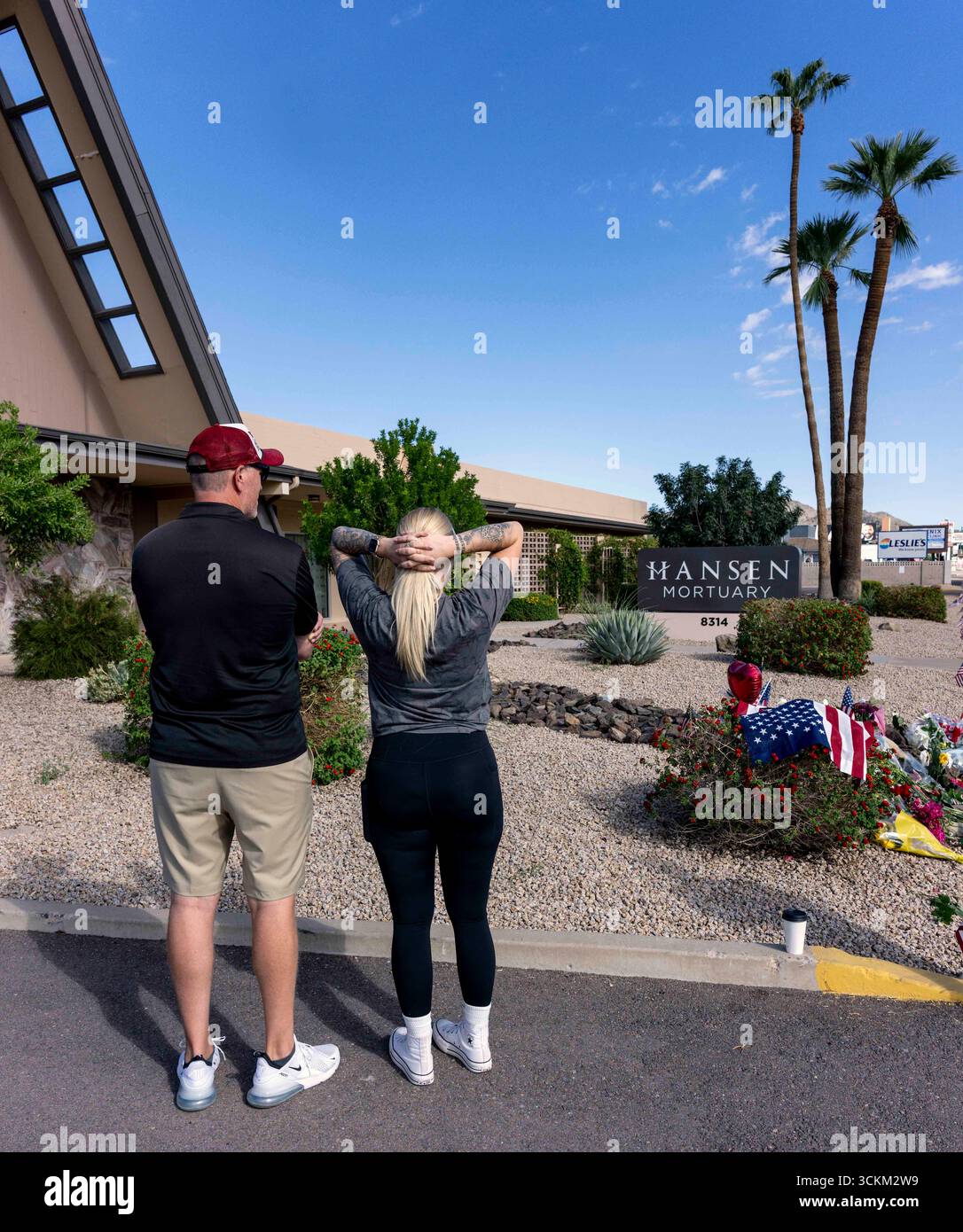Phoenix, Arizona, USA. 12th Sep, 2025. A makeshift memorial grows at ...