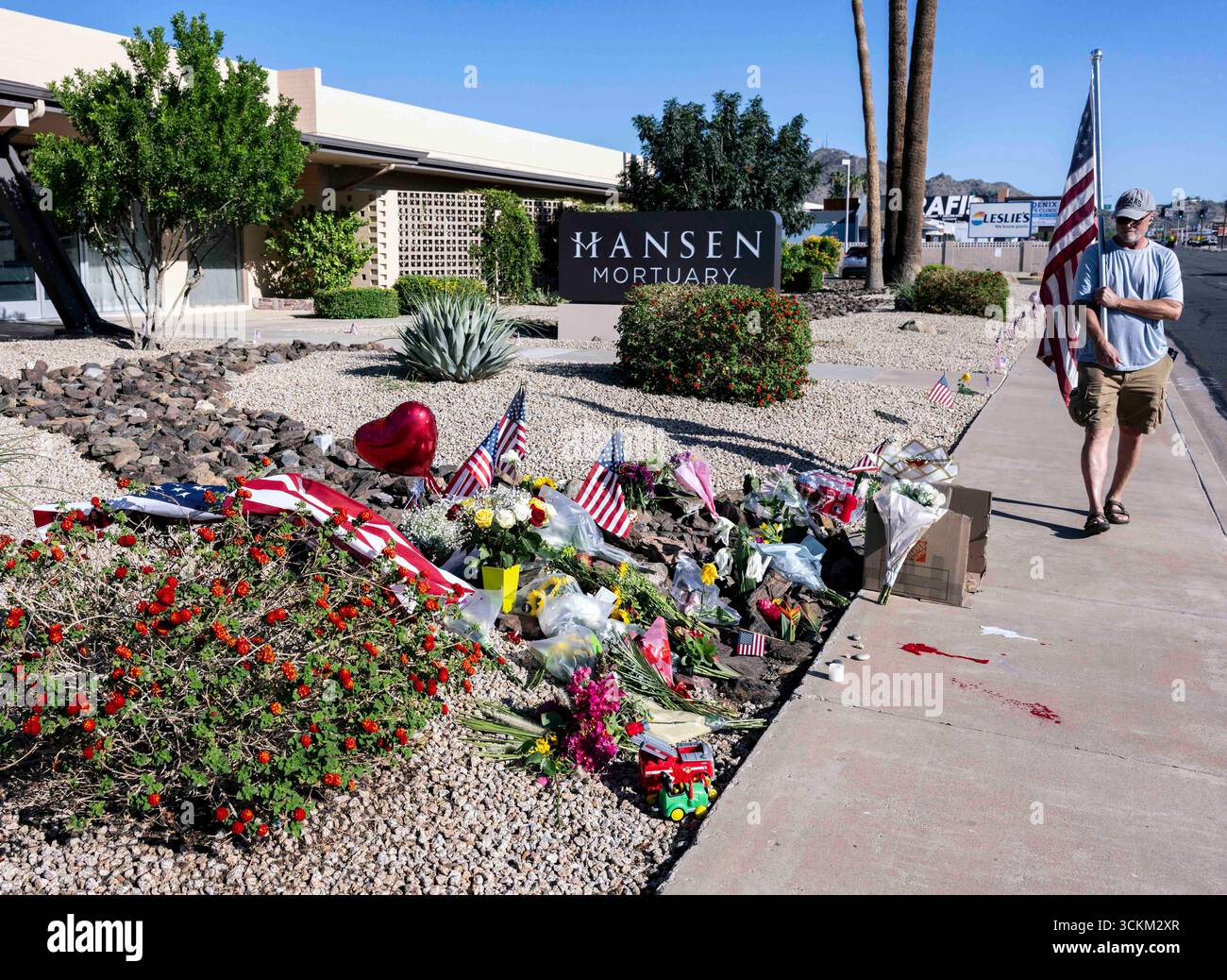 Phoenix, Arizona, USA. 12th Sep, 2025. A makeshift memorial - including ...