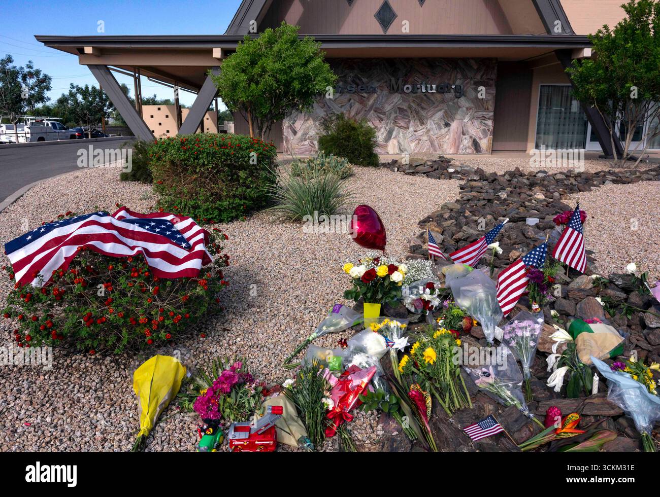September 12,, 2025 - Phoenix, Arizona, USA - A makeshift memorial ...
