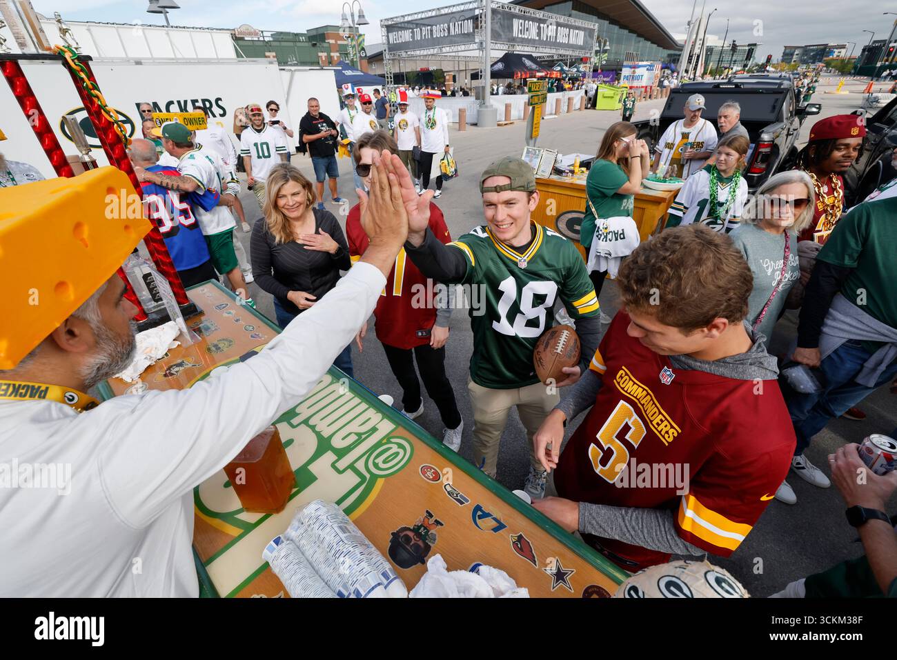 Football fans before an NFL football game Thursday, Sept. 11, 2025, in ...