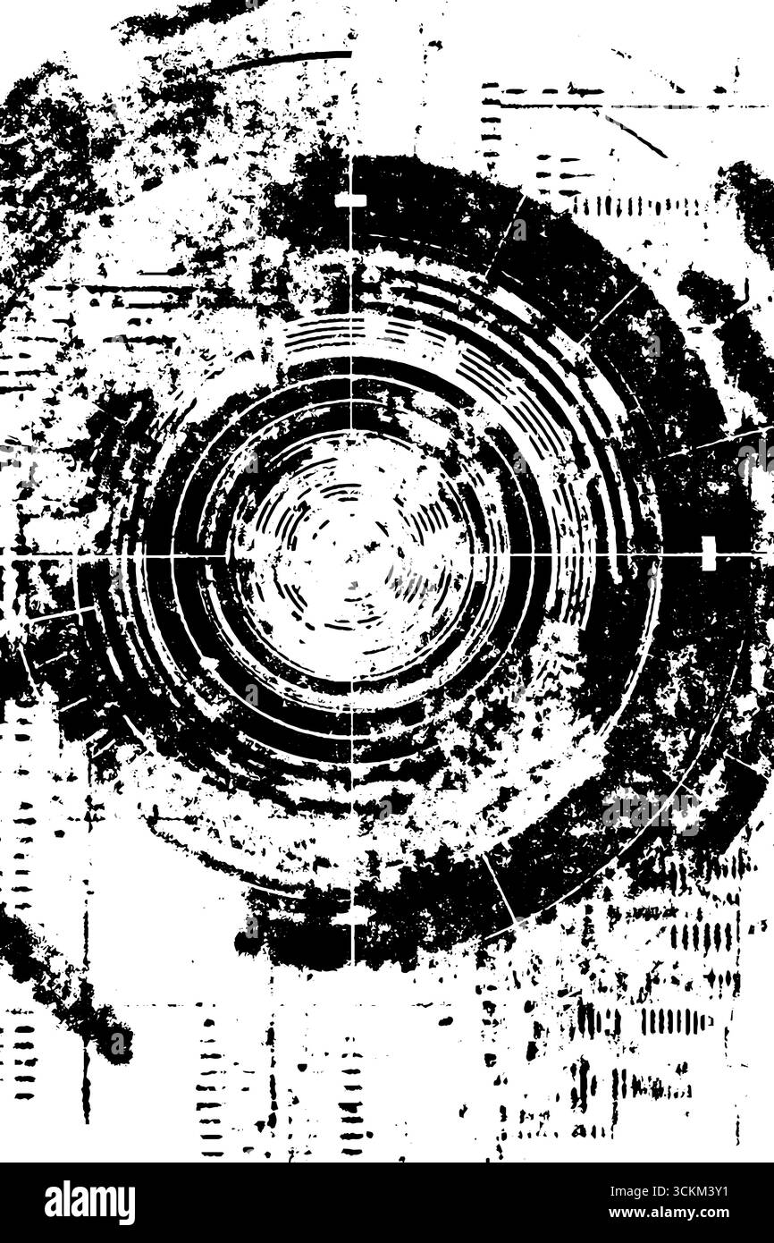 Futuristic hud grid background Black and White Stock Photos & Images ...