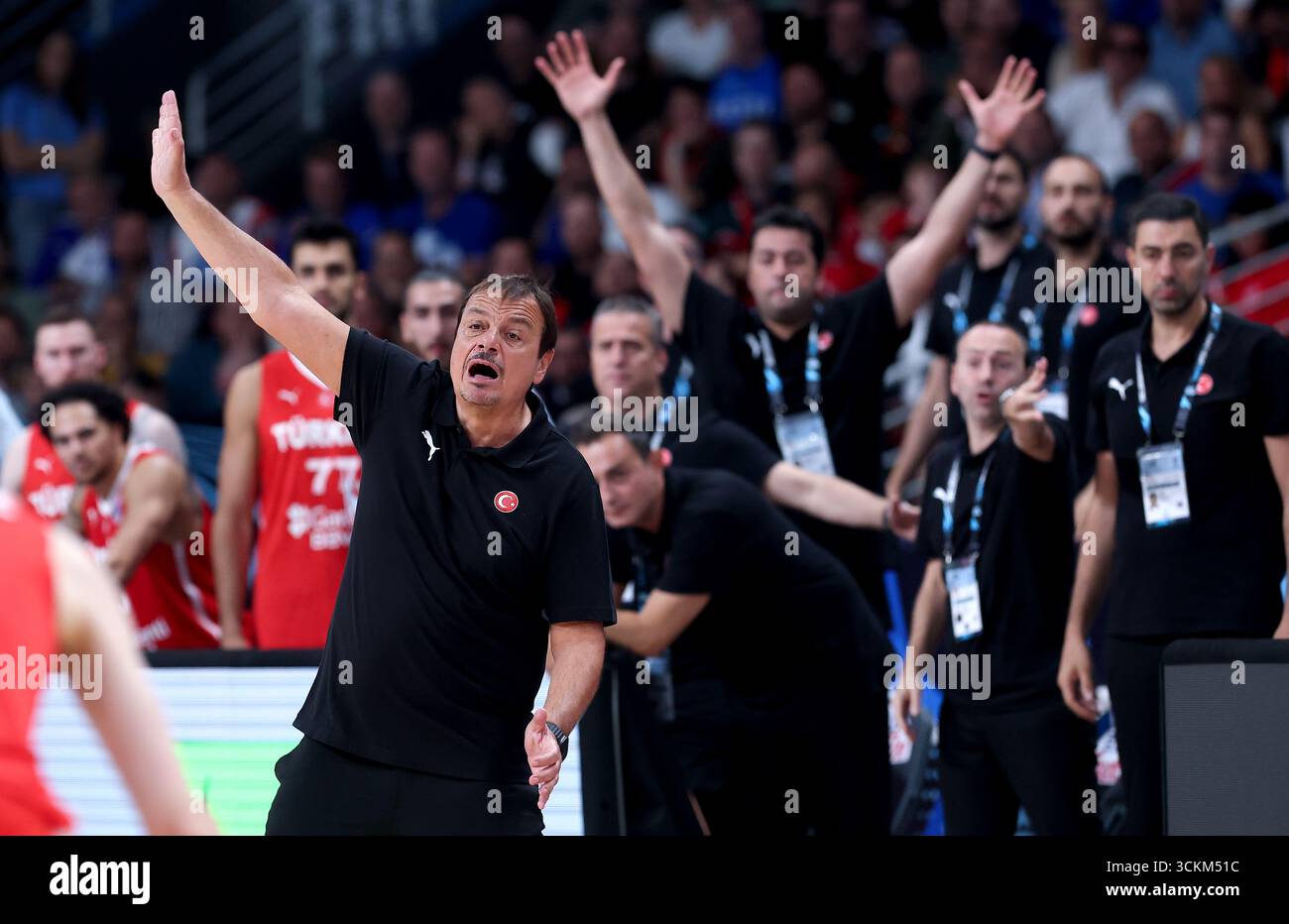 Turkey's head coach Ergin Ataman during FIBA Eurobasket 2025 semi-final ...