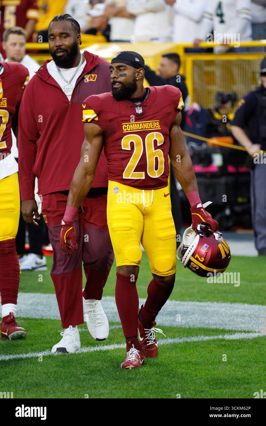 Washington Commanders running back Jeremy McNichols before an NFL ...