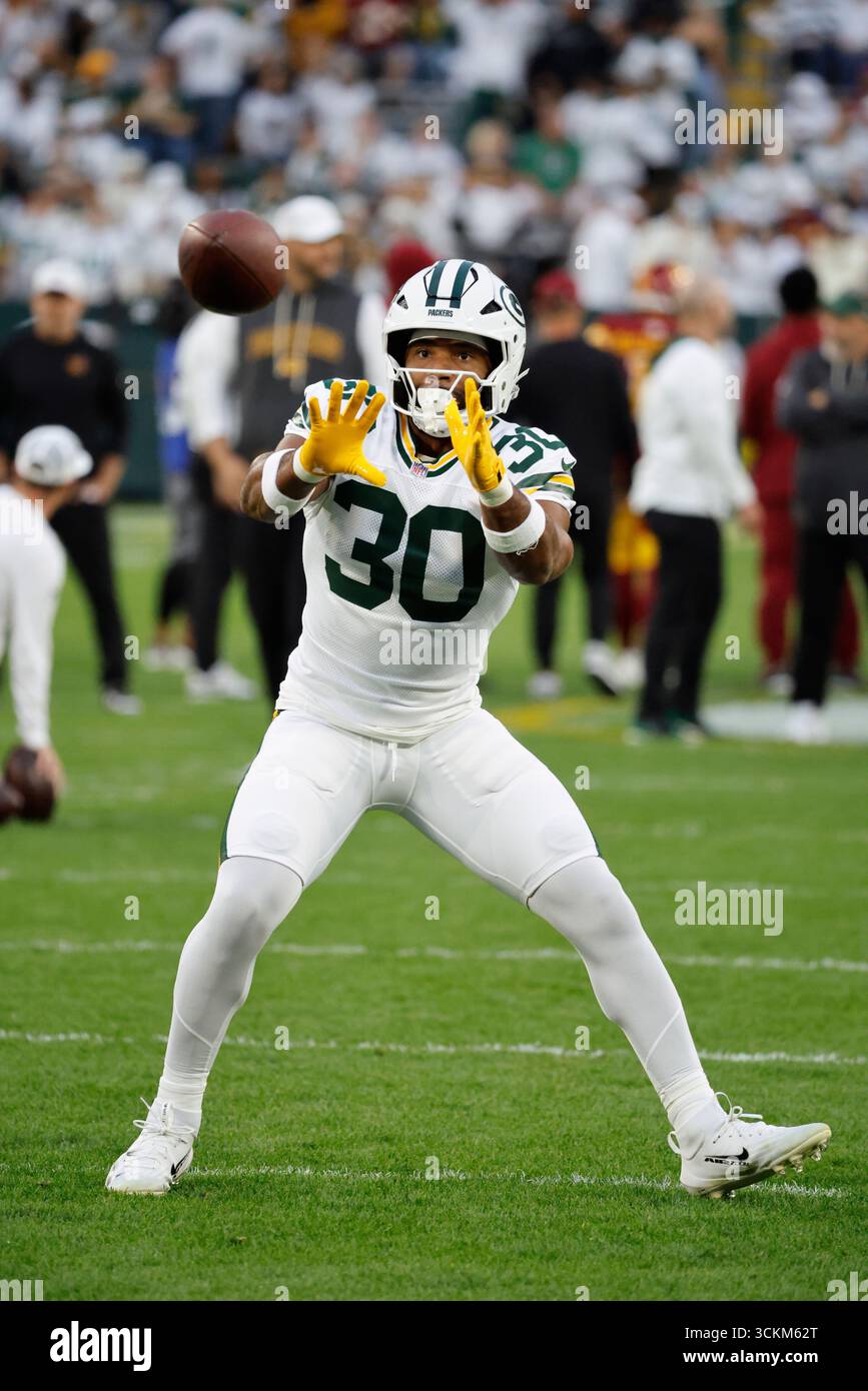 Green Bay Packers running back Chris Brooks before an NFL football game ...