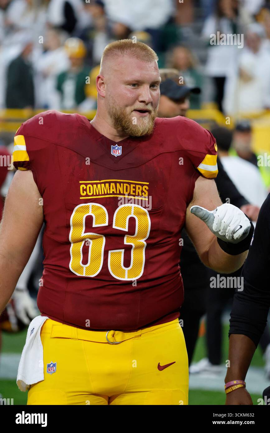 Washington Commanders center Tyler Biadasz during an NFL football game ...