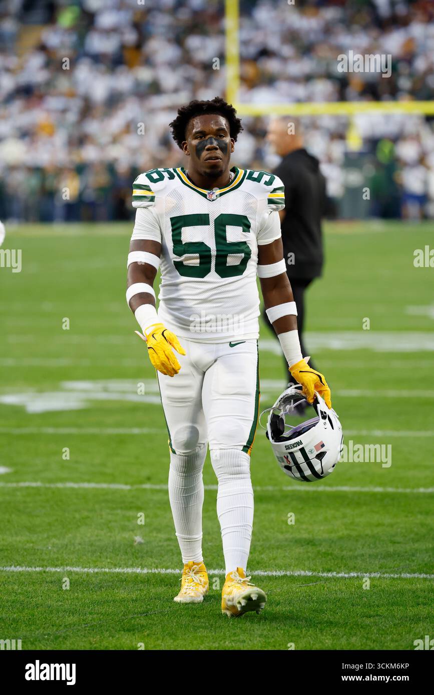 Green Bay Packers linebacker Edgerrin Cooper before an NFL football ...