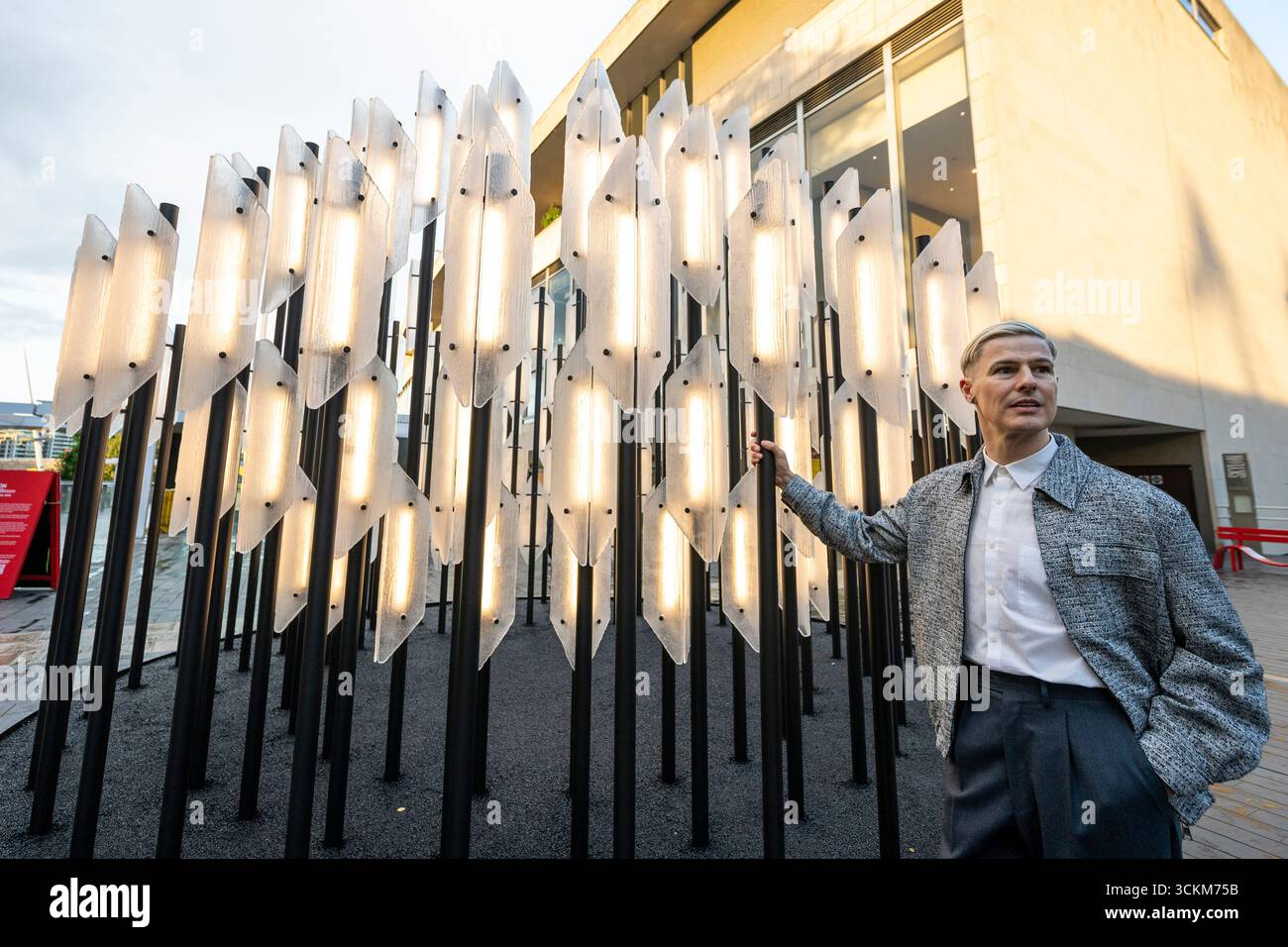 London, UK. 12 September 2025. A monumental light installation 'Beacon ...