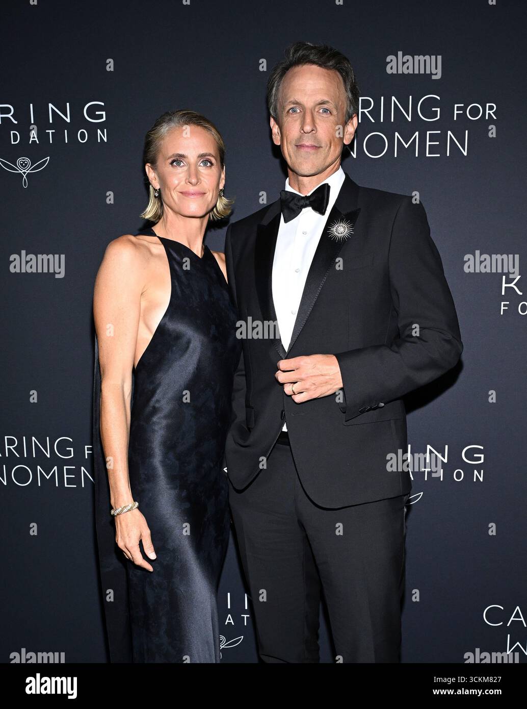 Alexi Ashe, left, and Seth Meyers attend the Kering Caring for Women ...