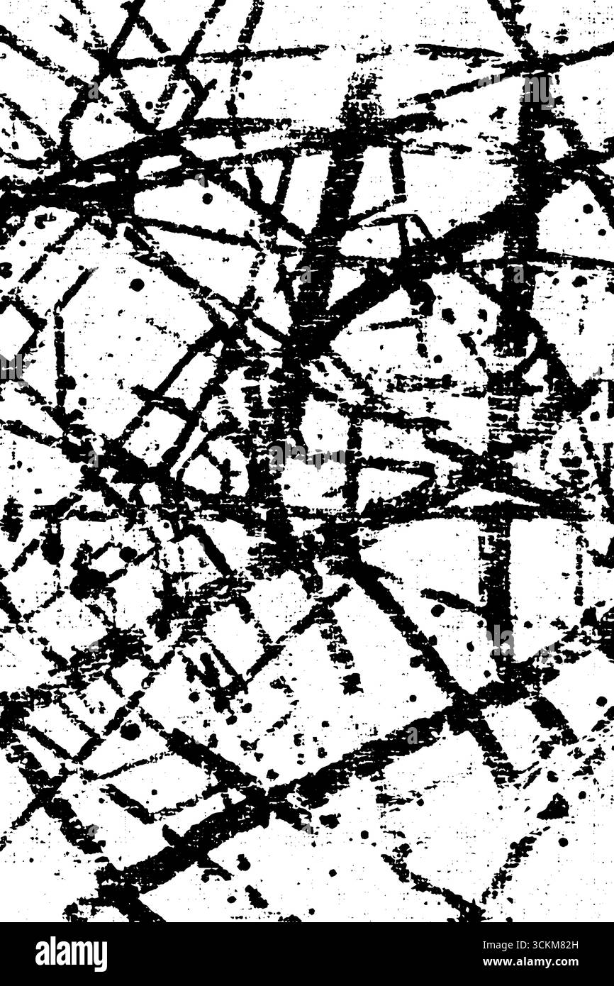 Chaotic street map lines in black and white for urban design overlay ...