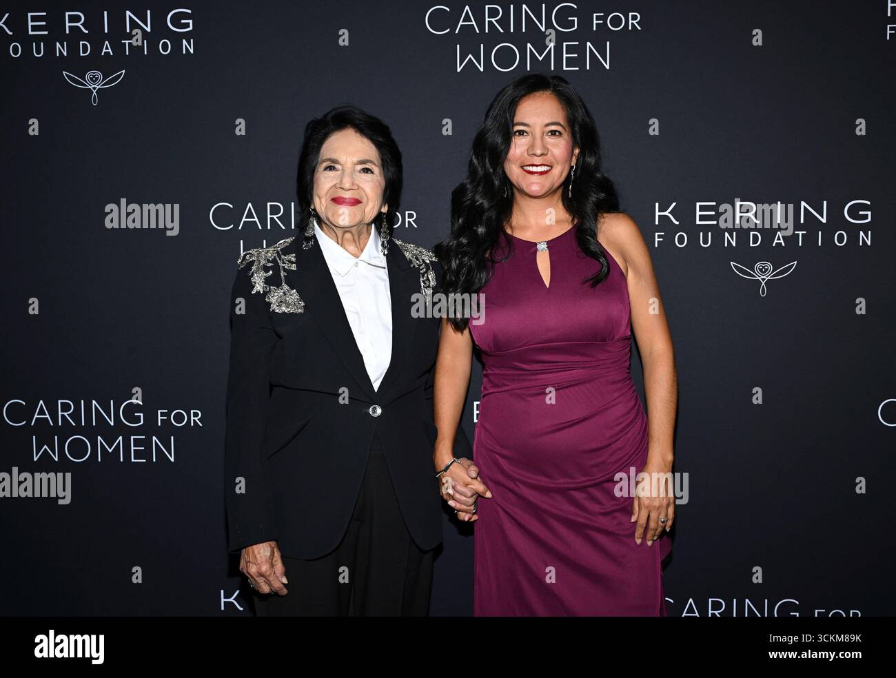 Dolores Huerta, left, and Camila Chávez attend the Kering Caring for ...