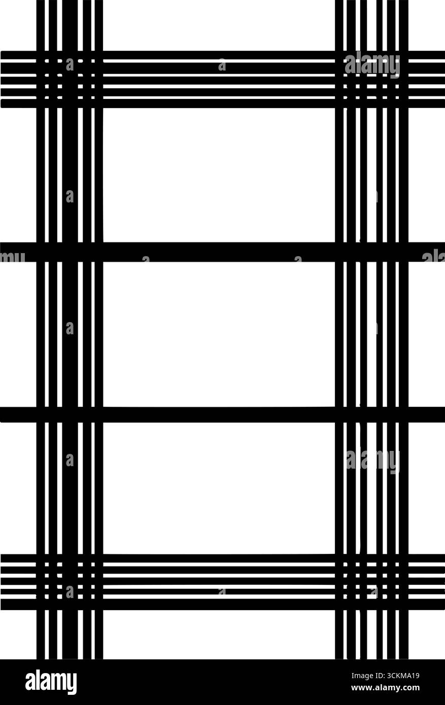Abstract geometric frame with layered horizontal and vertical lines for ...