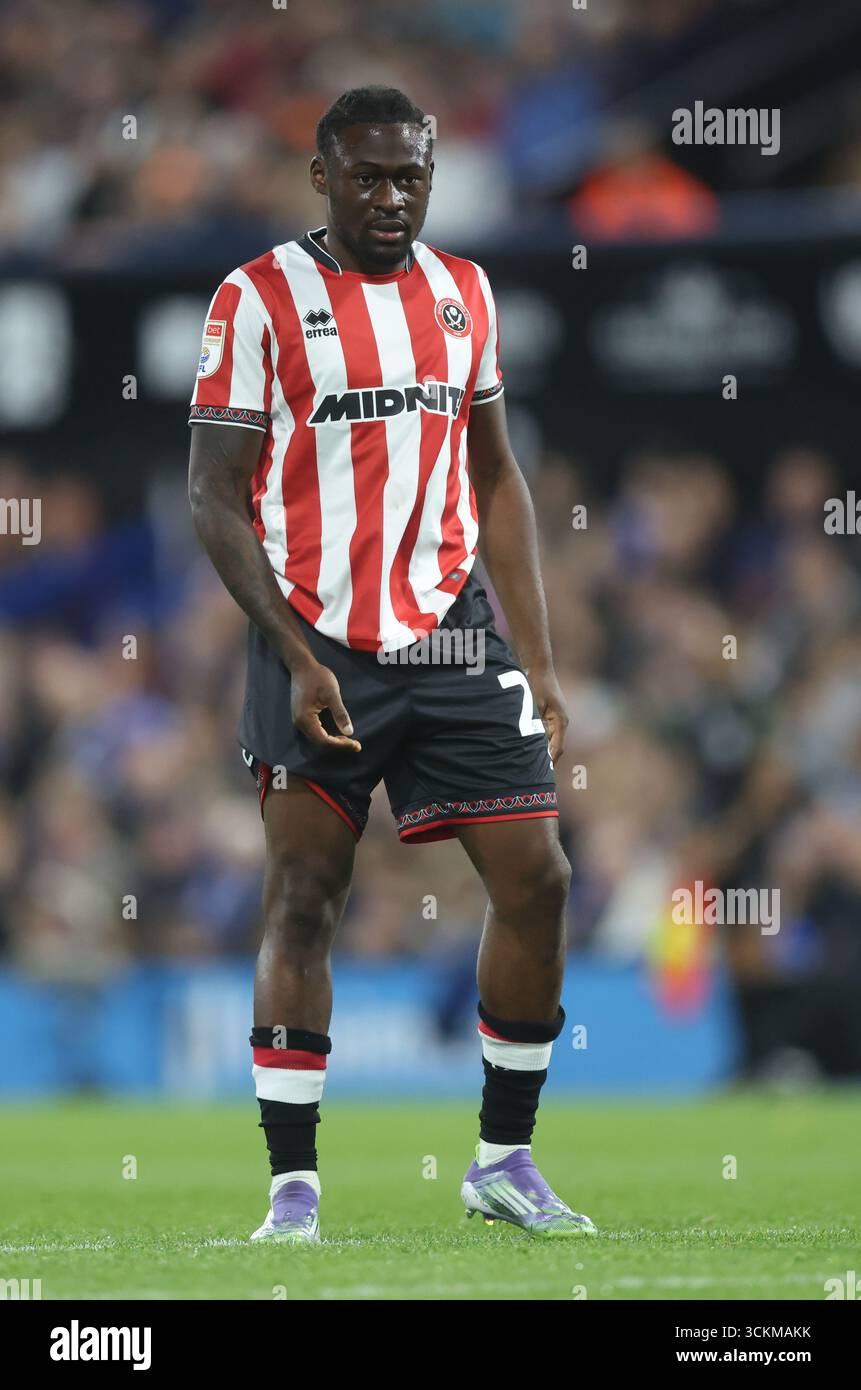 Ipswich, England, 12th September 2025. Alex Matos of Sheffield United ...