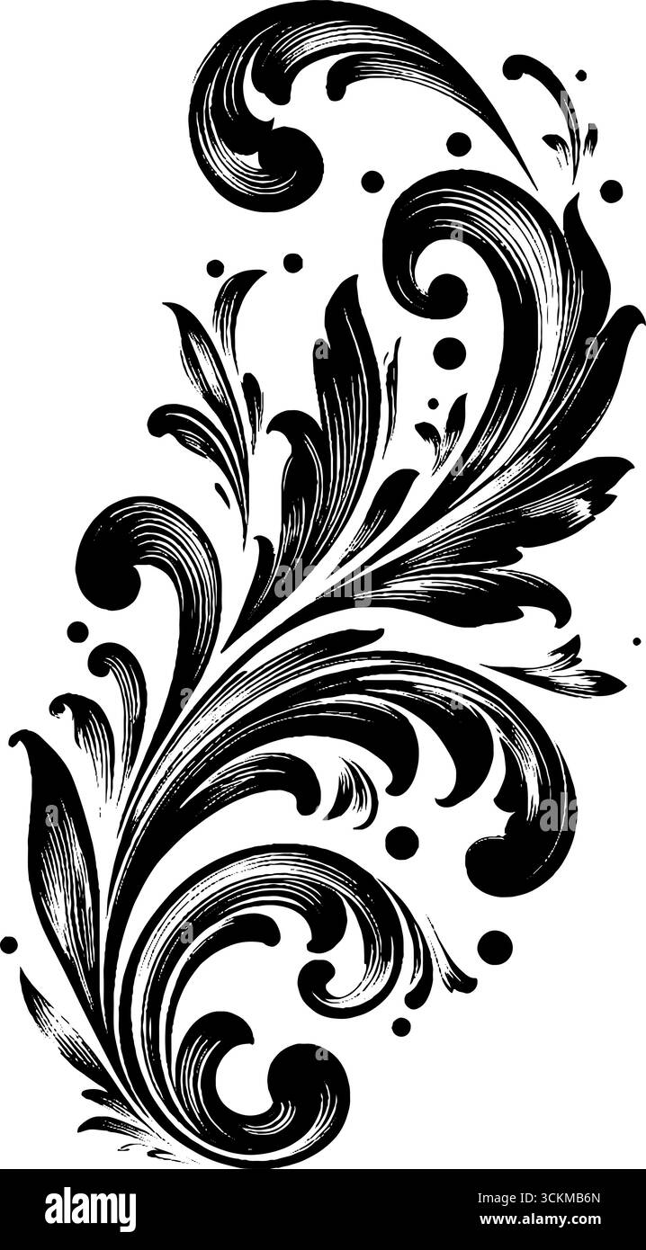 Elaborate floral patterns Black and White Stock Photos & Images - Alamy