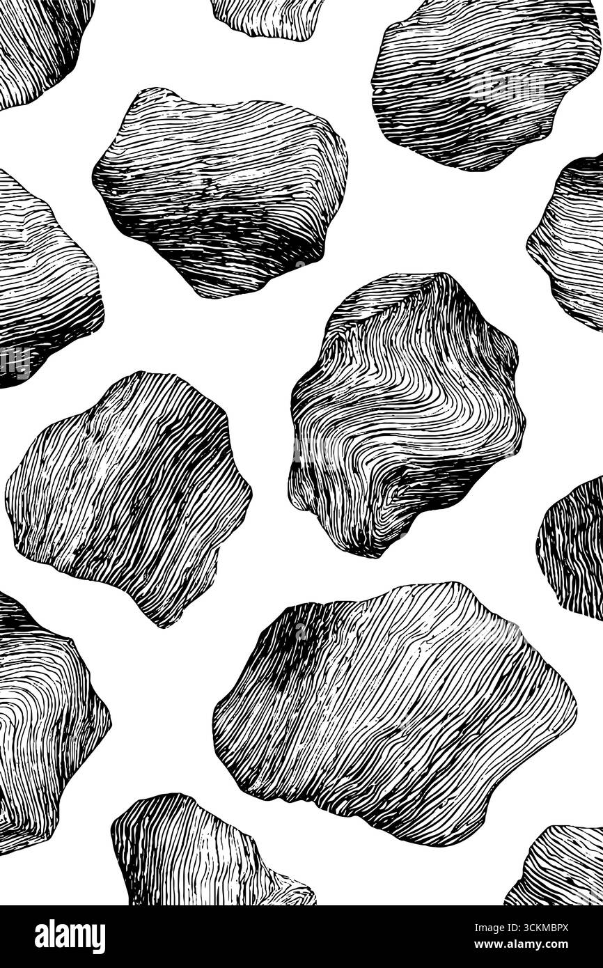 Abstract pattern of dense boulder designs for print and poster ...