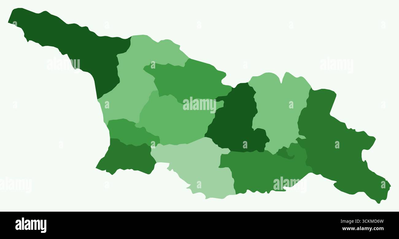 Map of Georgia with regions. Just a simple country border map with ...