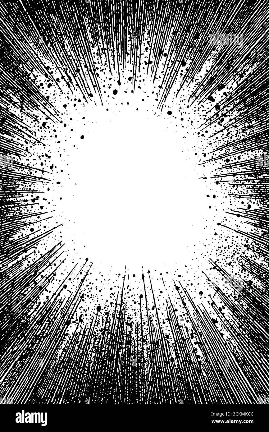 Abstract frame with radiating lunar light patterns for creative design ...