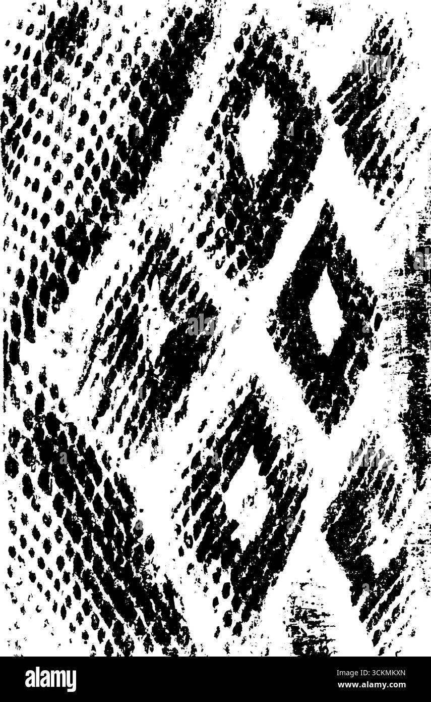 Black and white organic snake skin pattern with diamond shapes for ...