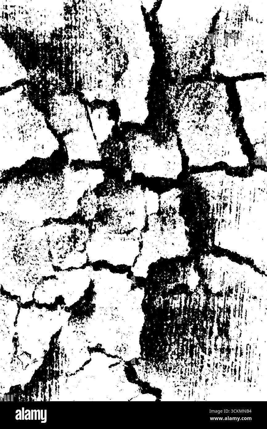 Monochrome cracked paint wall texture with peeling layers for creative ...