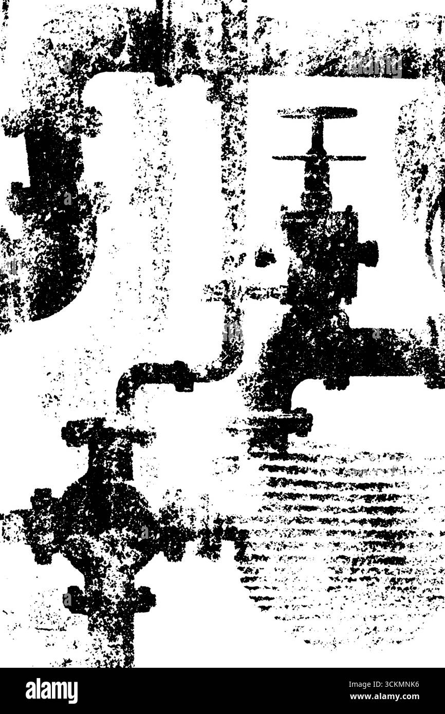 Industrial grunge black and white pipes texture for design projects ...